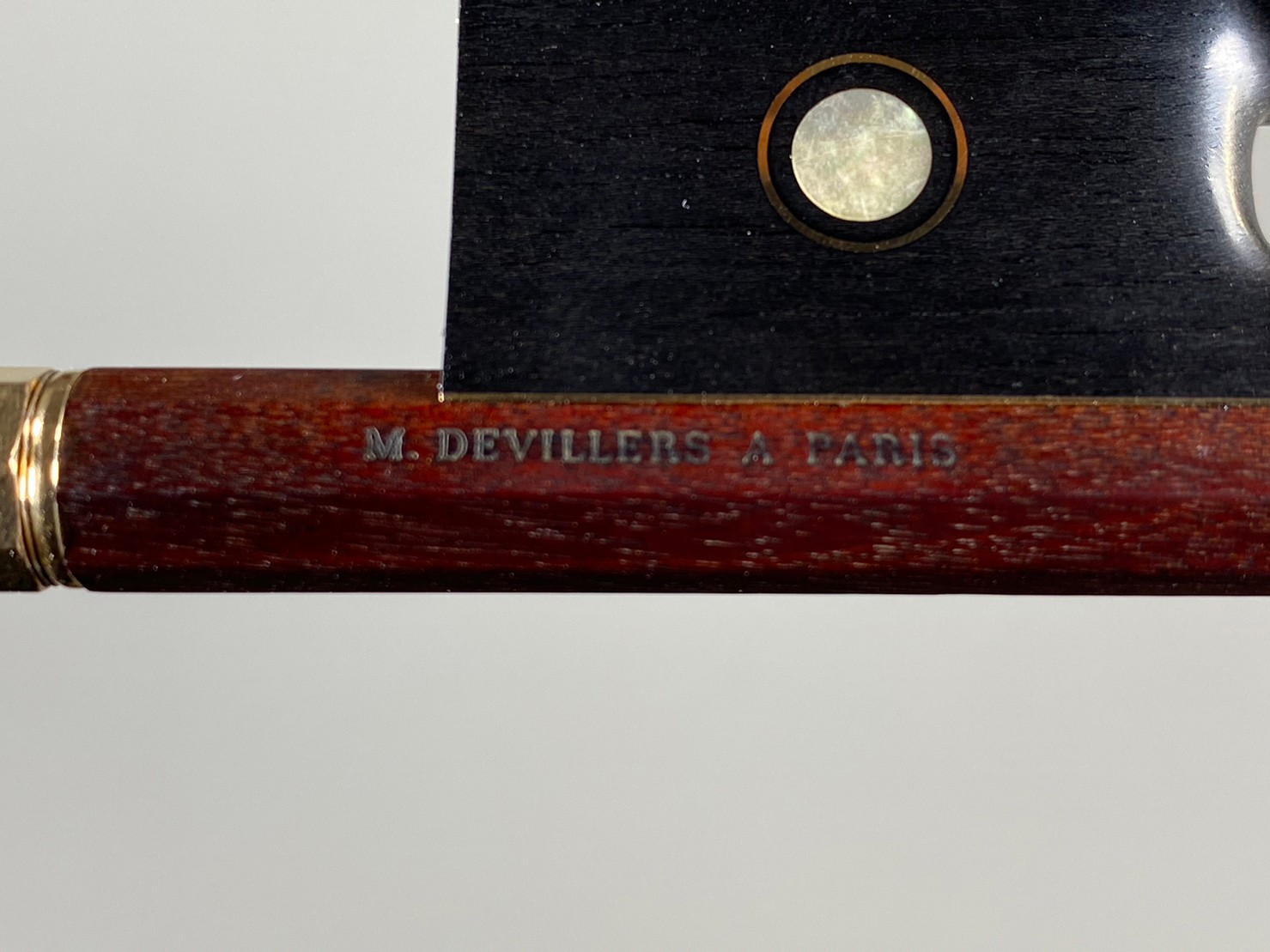 ＜Violin Bow＞ Martin Devillers, France – Paris, 1992 ヴァイオリン弓 マルタン・デヴィエ 金 ...